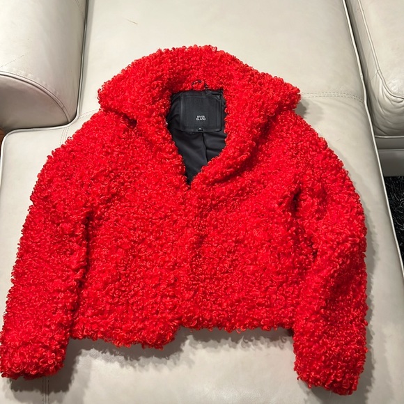 River Island | Jackets & Coats | River Island Red Fluffy Coat Perfect ...